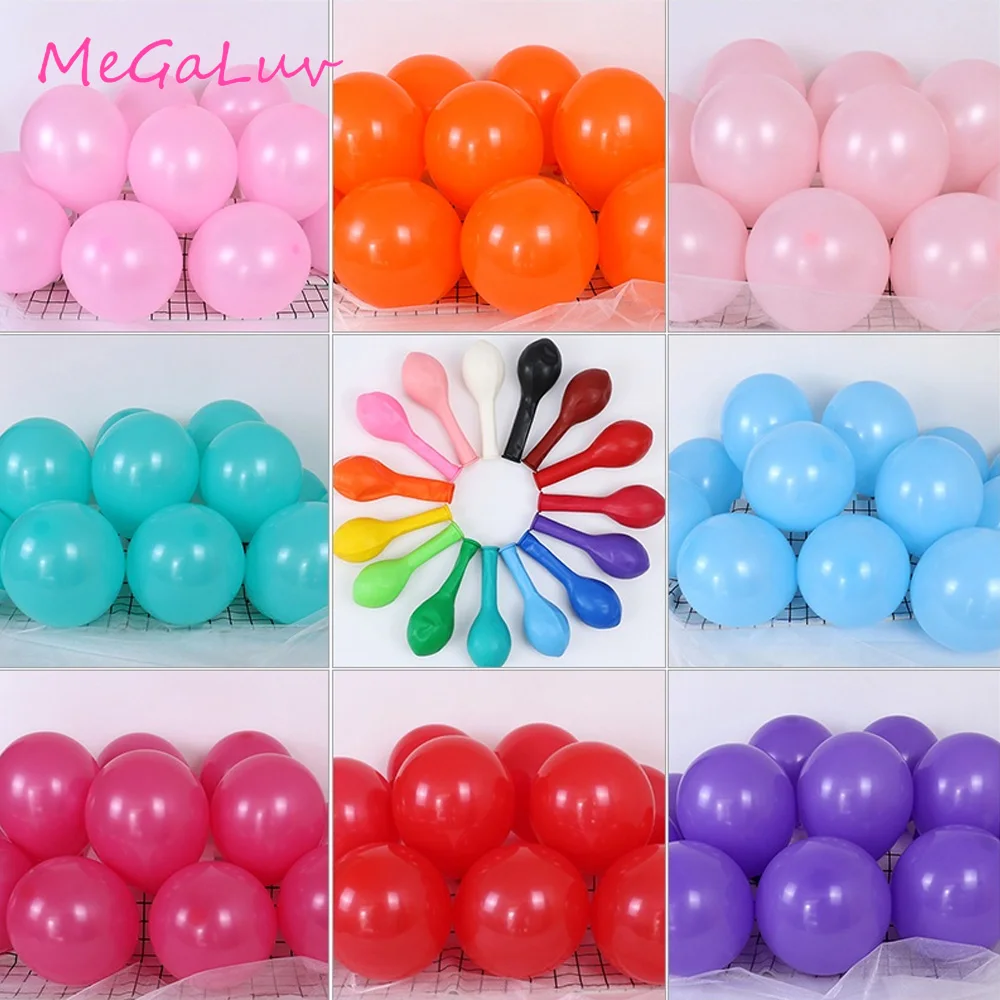 5PC/12 Inch Color Metal Balloons Candy Color Thickened Latex Balloons ...