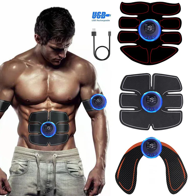 USB-Chargeing-EMS-Muscle-Stimulater-ABS-Pulse-Massger-Waist-Abdominal ...