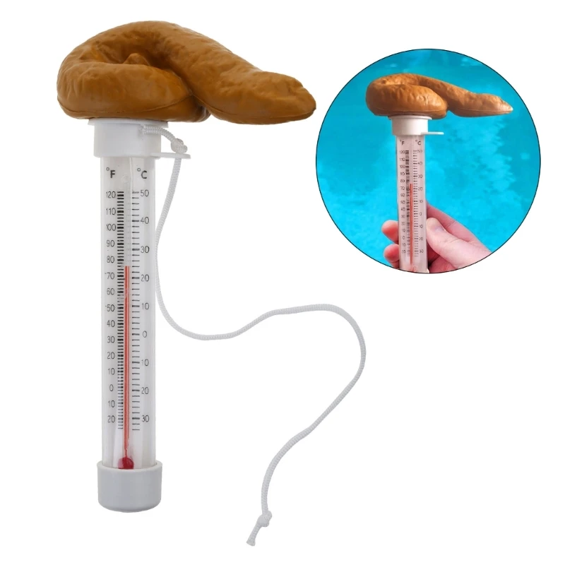 Funny Pool Thermometer Floating Poop Prank Pool &Hot Tub Thermometer ...