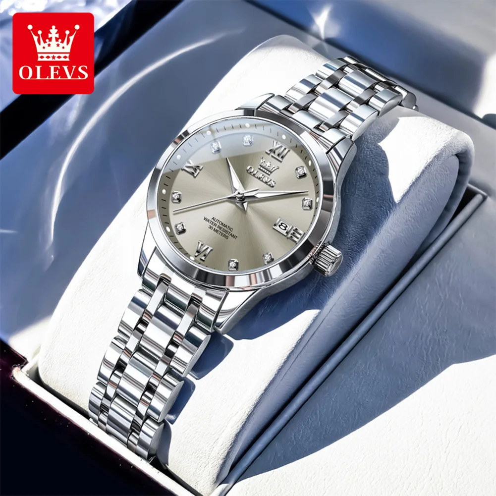 OLEVS 9946 Mechanical Watch Women Automatic Movement Watch Casual ...