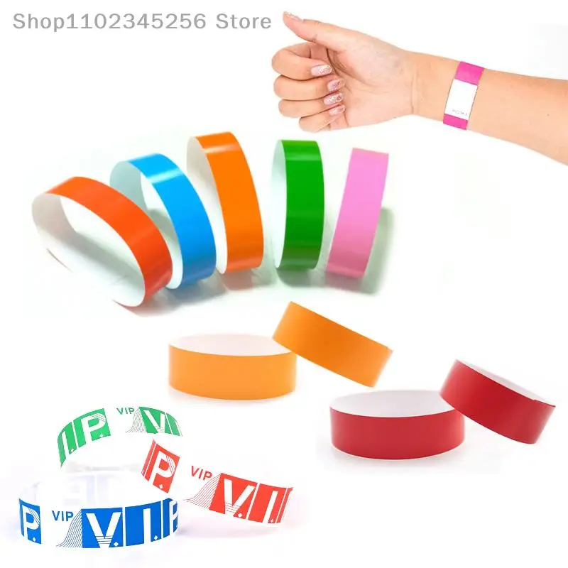 100pcs-Party-Paper-Bracelet-Synthetic-Wristbands-Sticky-Wristband ...