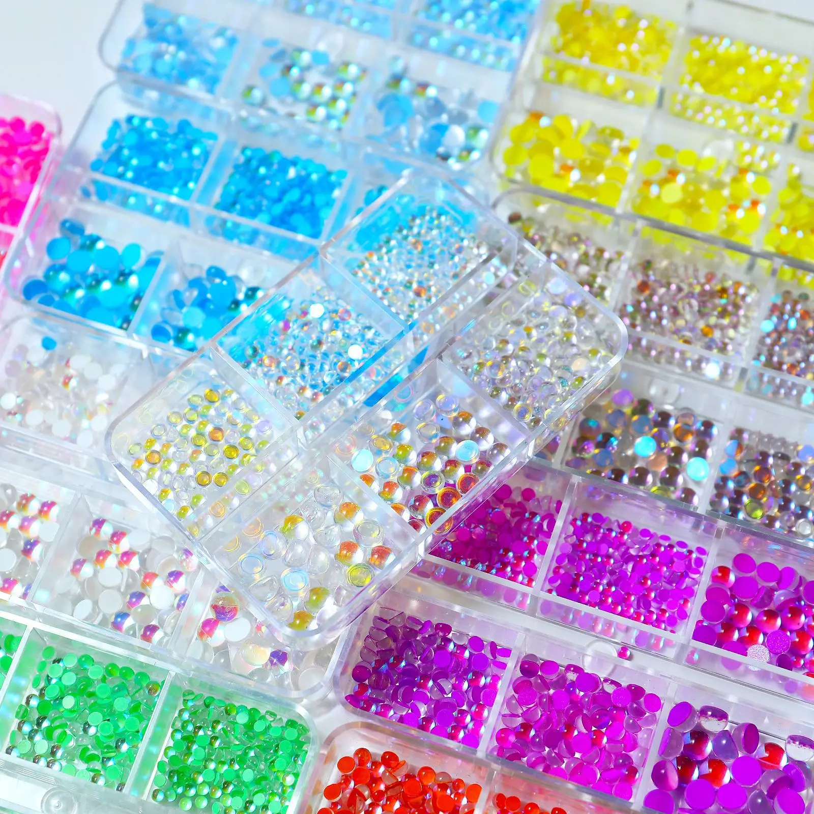 3D-Boxed-Mermaid-Bead-Nail-Rhinestone-Aurora-3-4-5mm-Flatback-Crystal ...