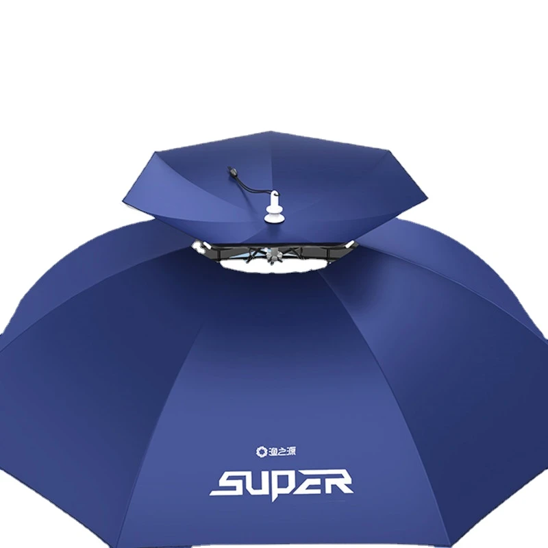 Fishing Umbrella Hat Head mounted Umbrella Hat Sunscreen Folding ...