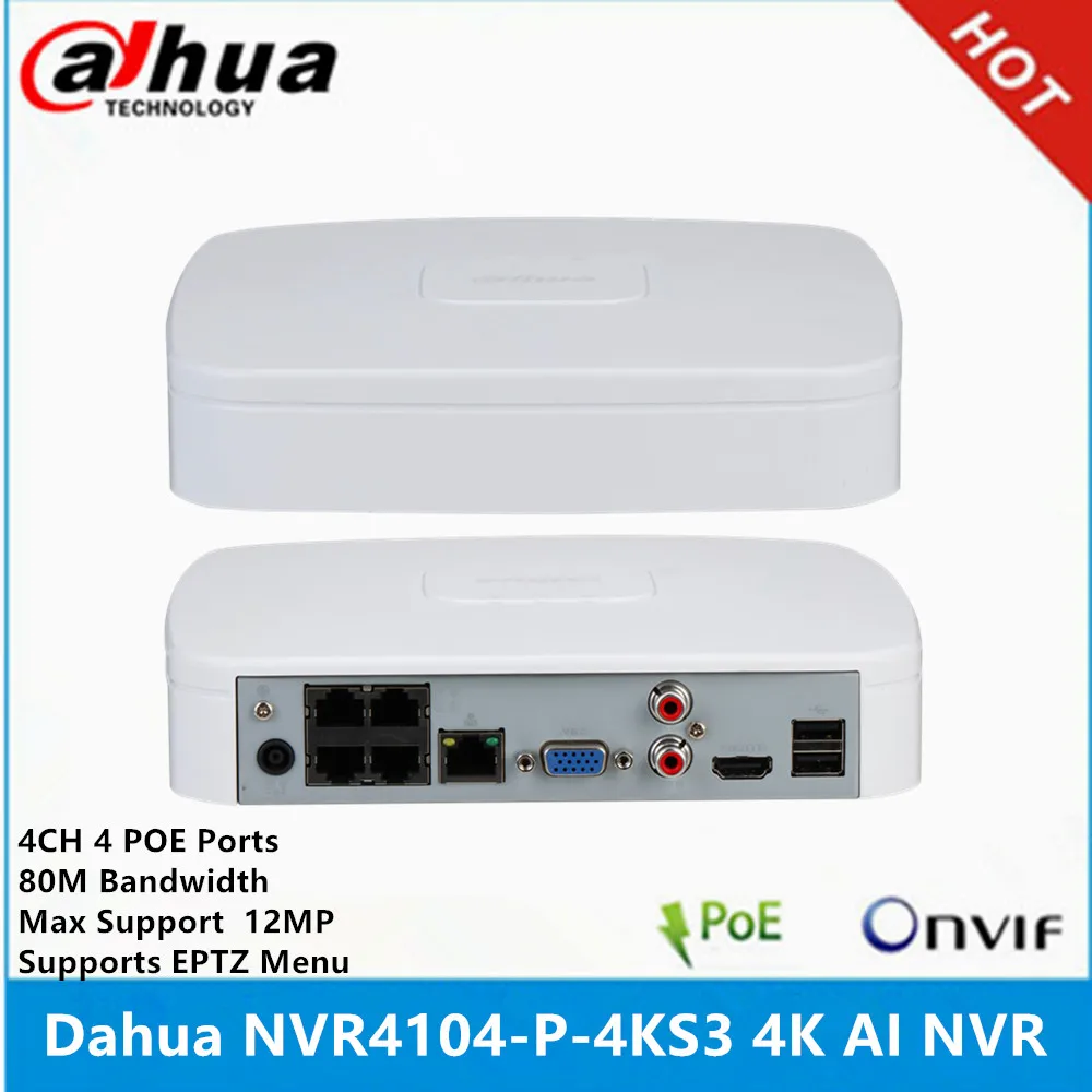 Dahua-NVR4104-P-4KS3-4CH-with-4-POE-supports-4-channel-SMD-Plus-EPTZ ...