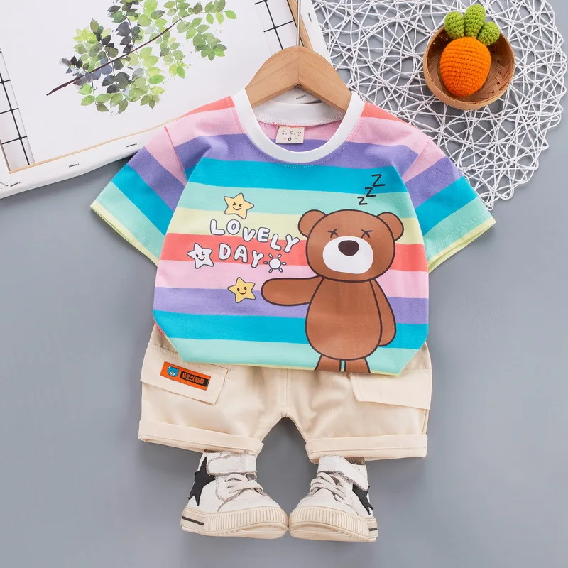 Fashion Children Clothes For 1 2 3 4 Years Baby Boys Cute Cartoon Bear ...