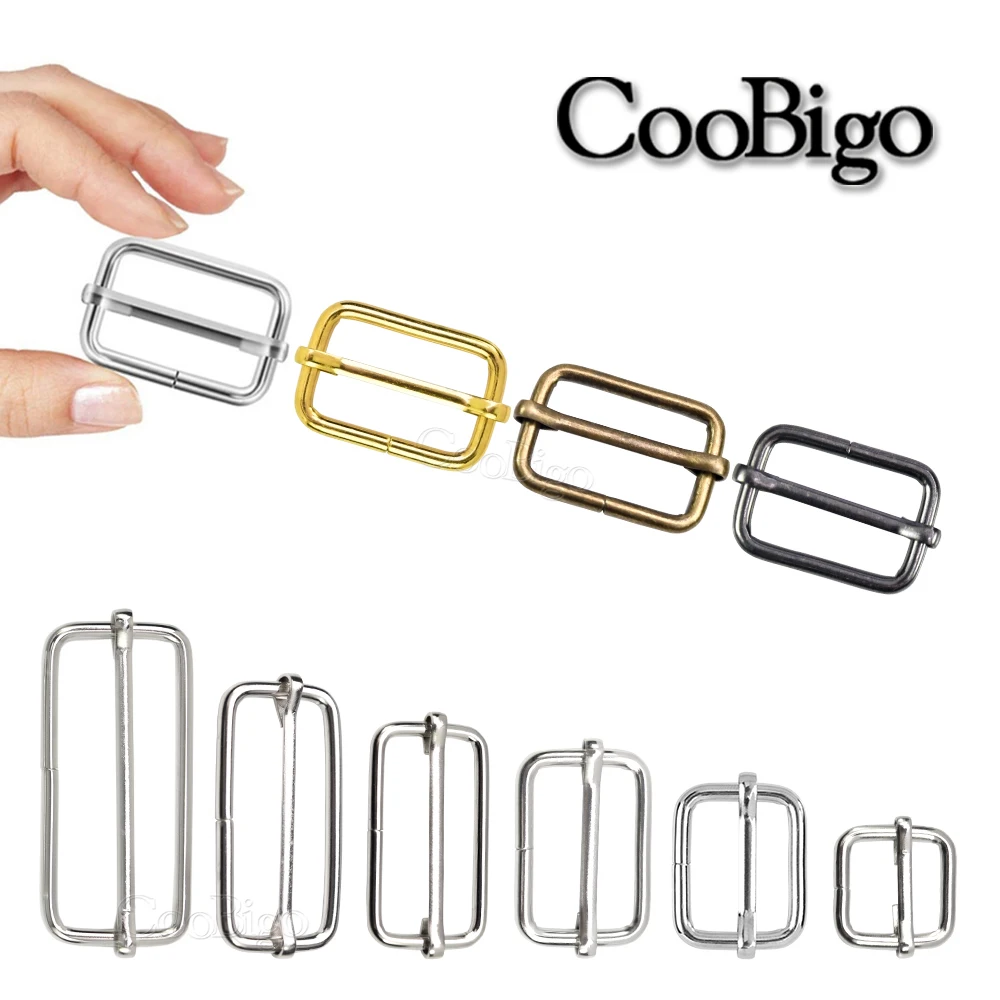 100pcs-Metal-Tri-Glide-Slider-Ladder-Lock-Roller-Pin-Buckle-Adjuster ...