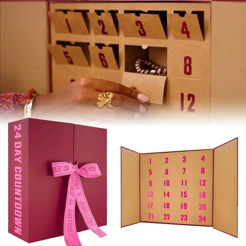 24-Day Holiday Countdown Calendar Decor Christmas Advent Calendar ...