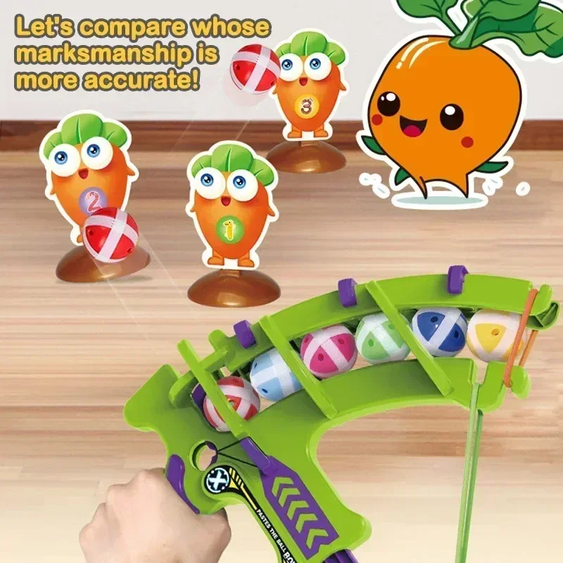 New-Sticky-Ball-Carrot-Bow-Target-Toys-Montessori-Sport-Shooting-Target ...
