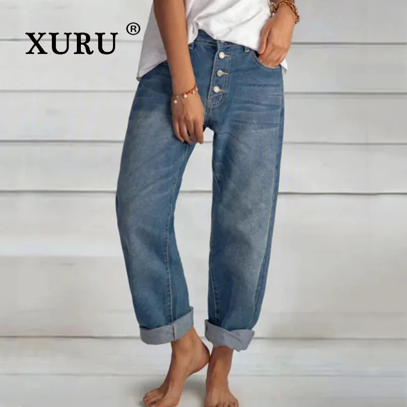 XURU-pantalones-vaqueros-holgados-para-mujer-Jeans-vers-tiles ...