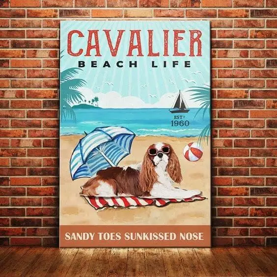 Metal-Sign-Cavalier-King-Charles-Spaniel-Dog-Vintage-Kitchen-Signs-Wall ...