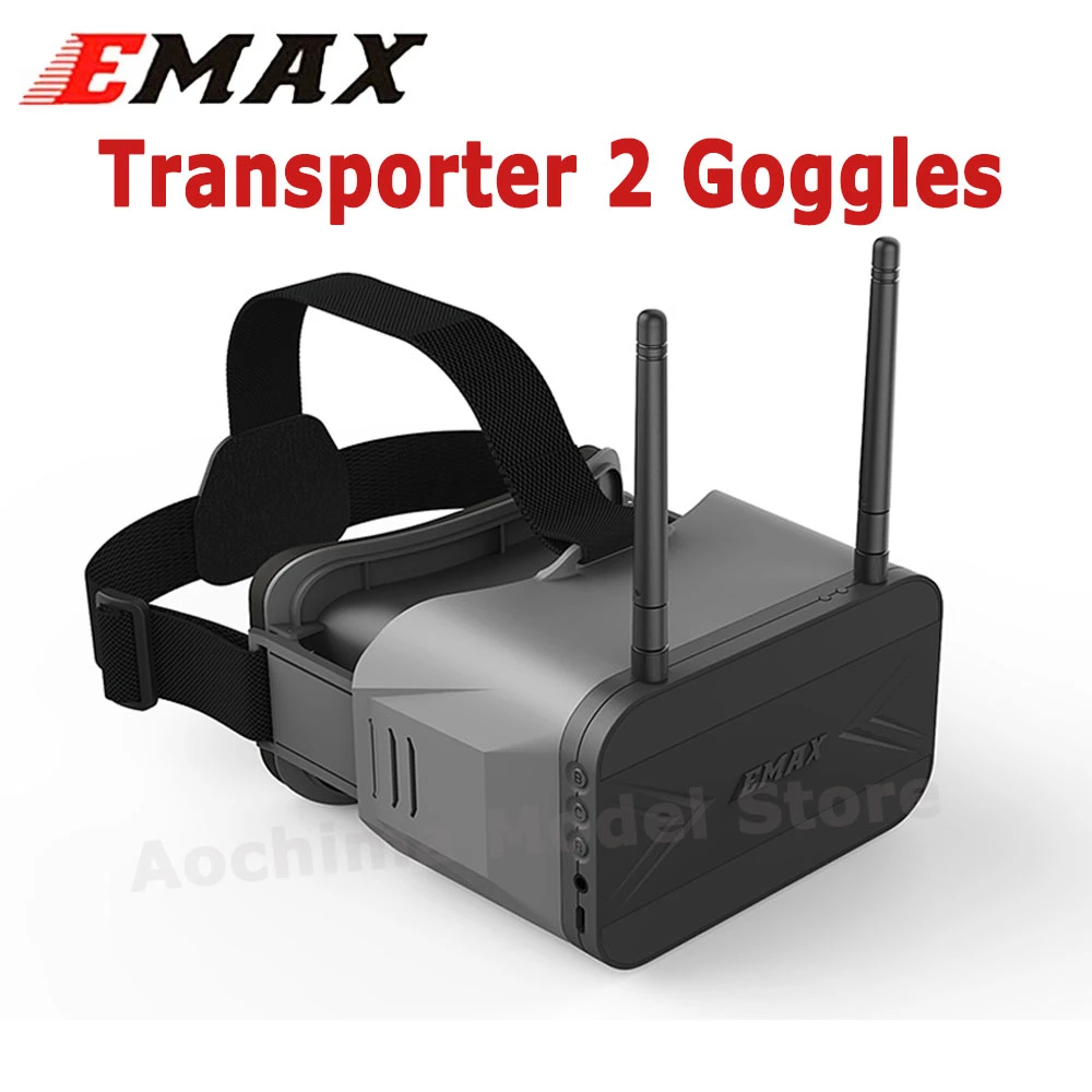 Emax transporter 2 óculos com antenas duplas 5.8ghz 4.3 polegadas fpv ...