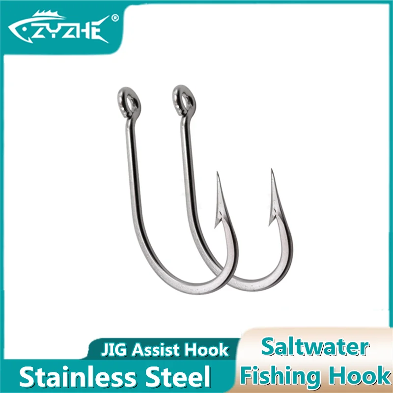 ZYZ-Sea-Fishing-Hooks-Stainless-Steel-JIG-Assist-Hook-Ocean-Boat ...