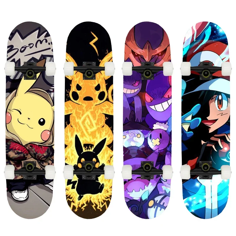 Pokemon-Children-s-Four-wheel-Skateboard-Ash-Ketchum-Pikachu-6-12-Years ...