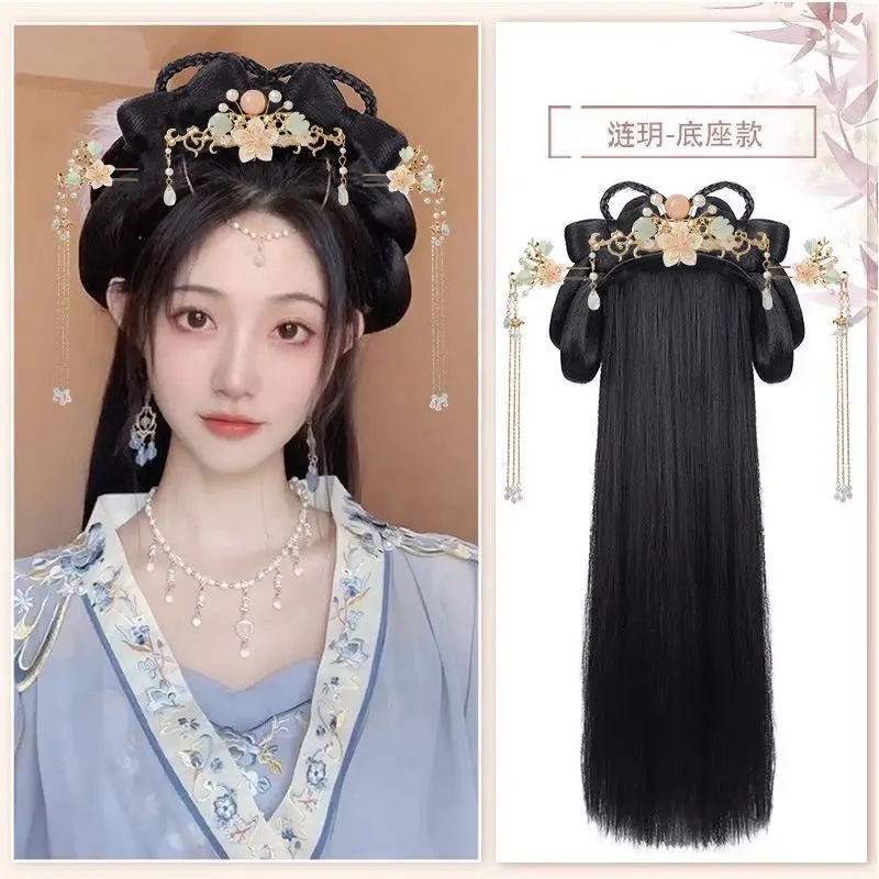 Sint-tico-Chin-s-Tradicional-Retro-Cabelo-Preto-Hanfu-Hair-Bun-Pad-Alta ...