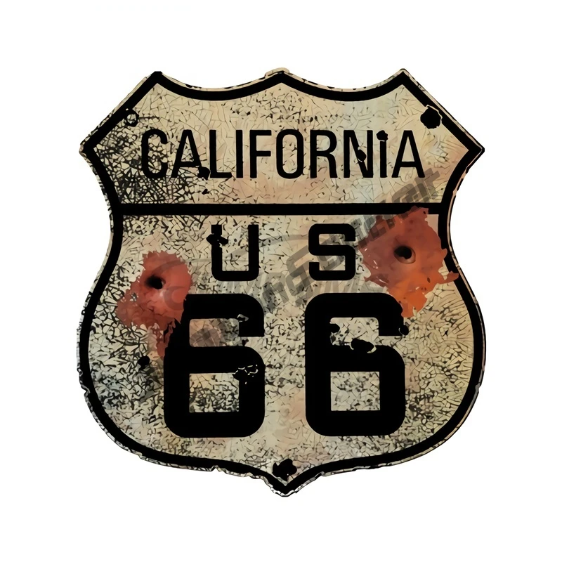Usa Retro Route 66 California Sign Car Stickers Car Accessories ...