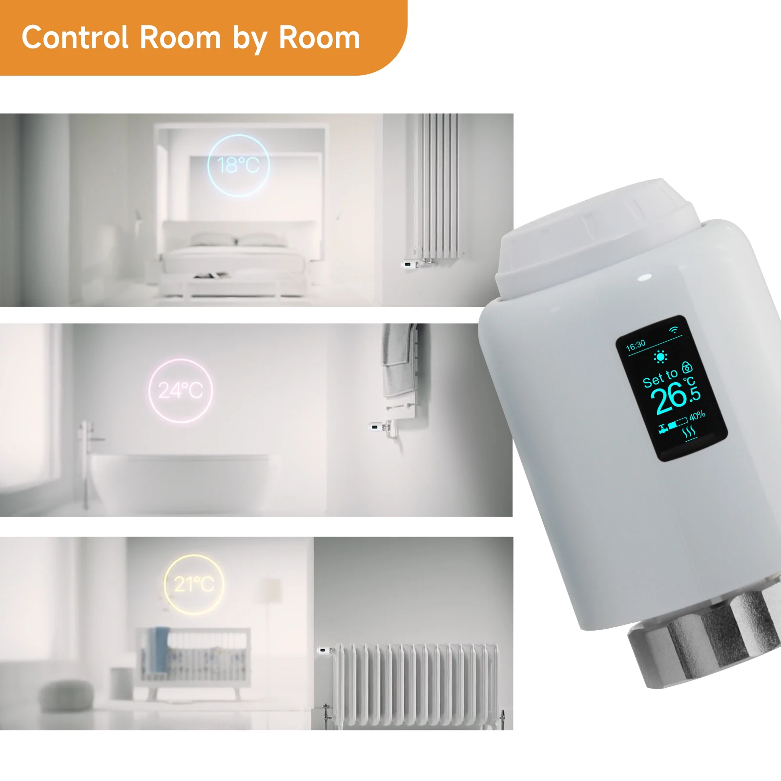 Thermostat Régulateur,Thermostat intelligent de radiateur,actionneur de ...