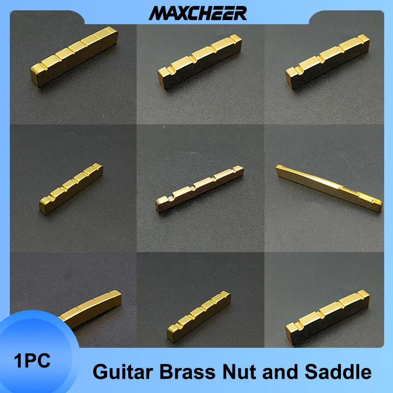 4/5/6 String Brass Nut and Saddle String Multi Size Brass Gold Plated ...