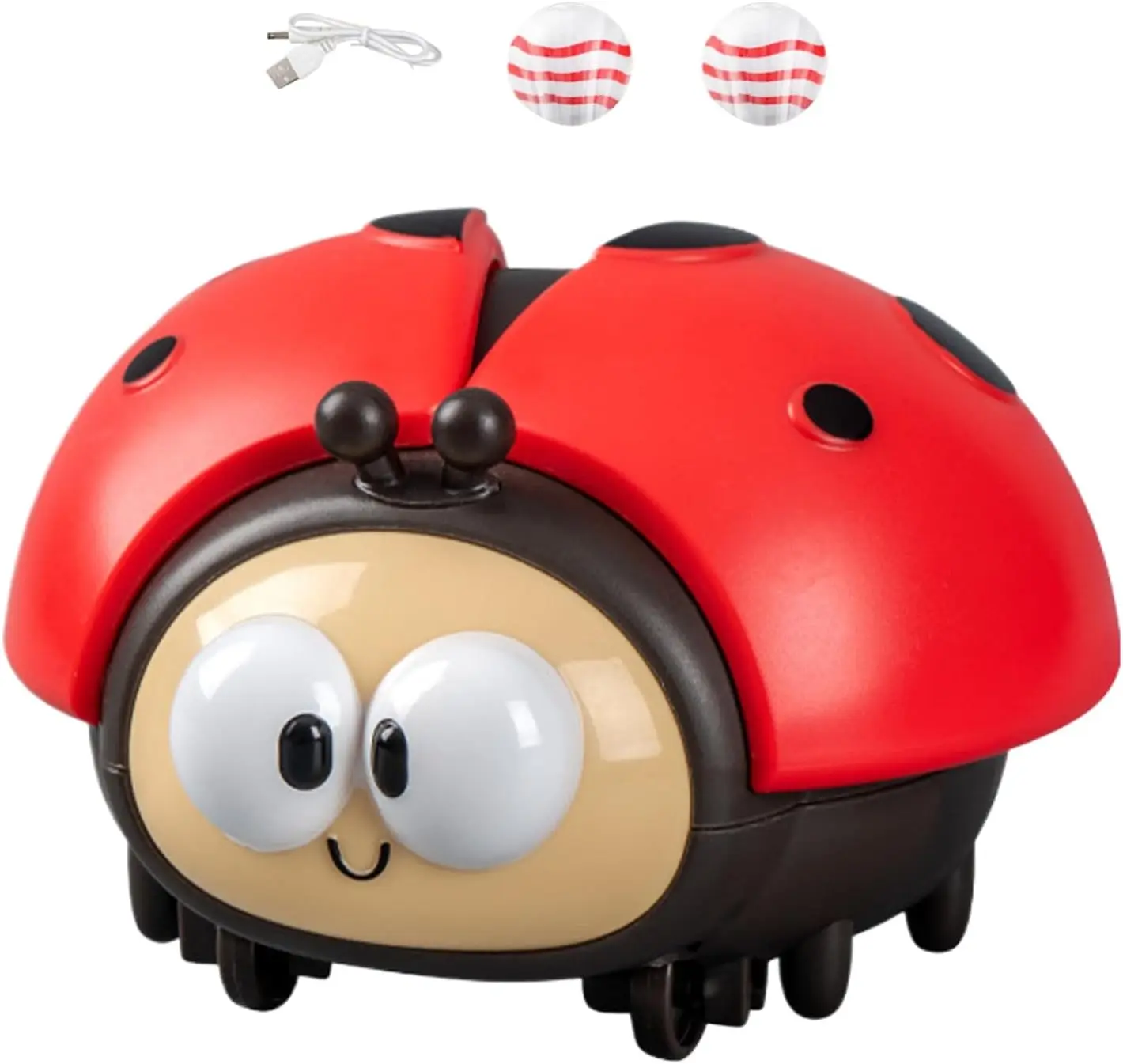 Blowing Ball Toy for Baby Toddlers Ladybug Hover Ball Blower Suspended ...