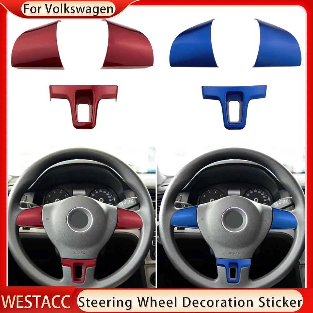 Chrome-Car-Steering-Wheel-Decoration-Sticker-Trim-Cover-for-Volkswagen ...