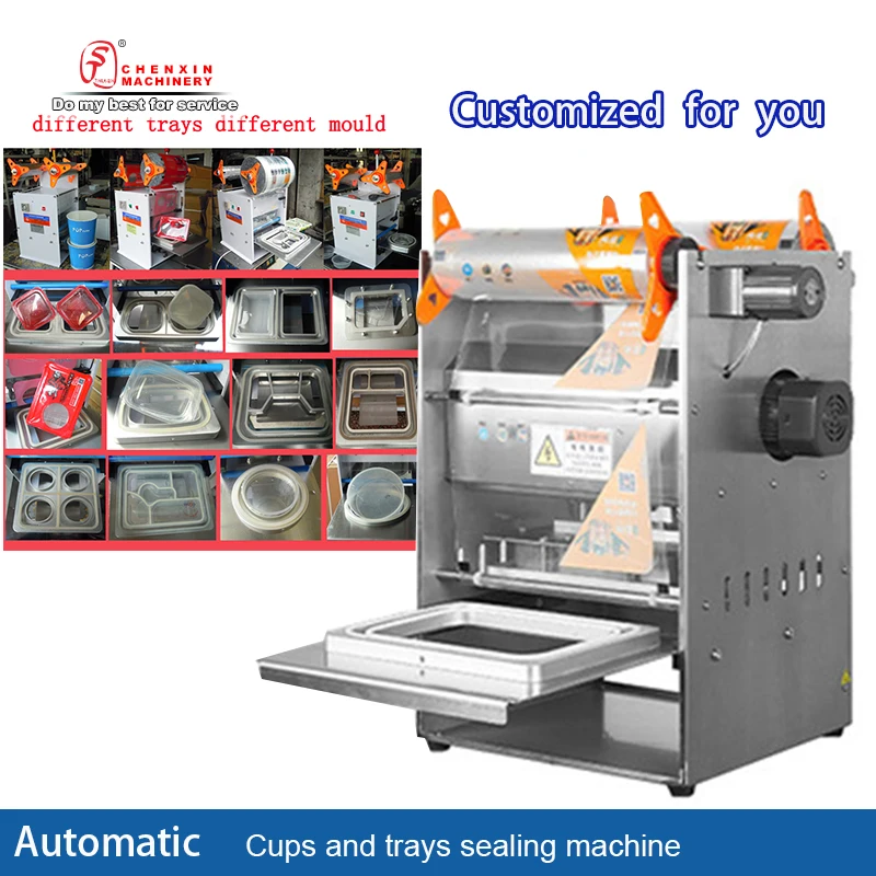 Customized cup and trays sealing machine Automatic cup sealer food milk