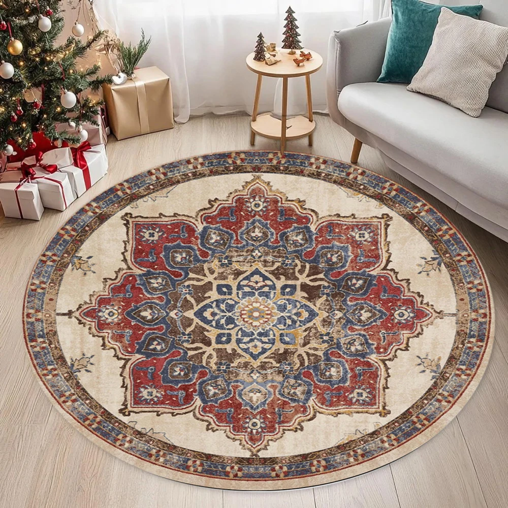 Vintage Bohemian Ethnic Style Circular Printed Carpet Carpets for ...