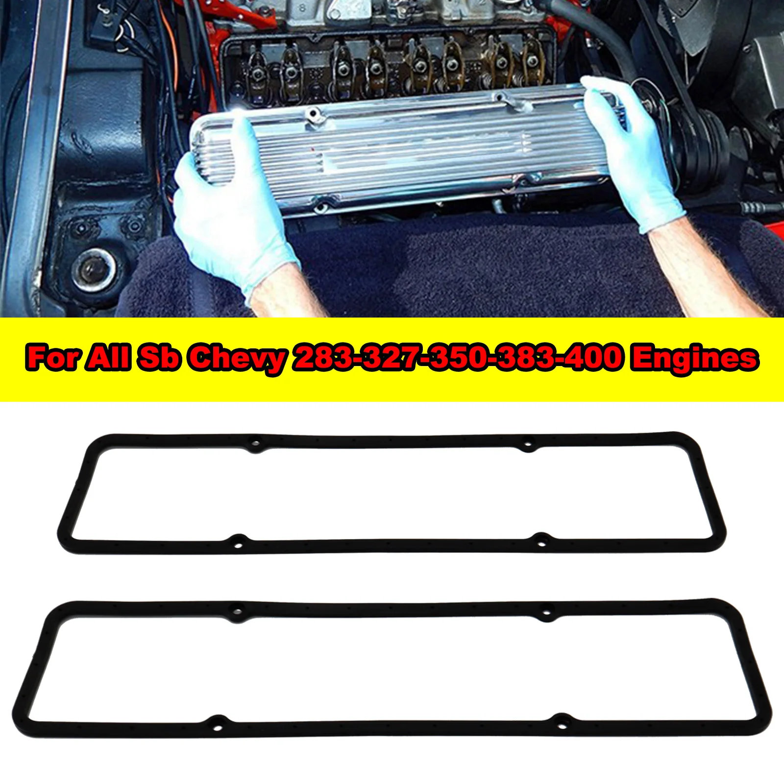 Car-Engine-Replacement-Parts-Kit-SBC-Intake-Valve-Cover-Rubber-Steel ...