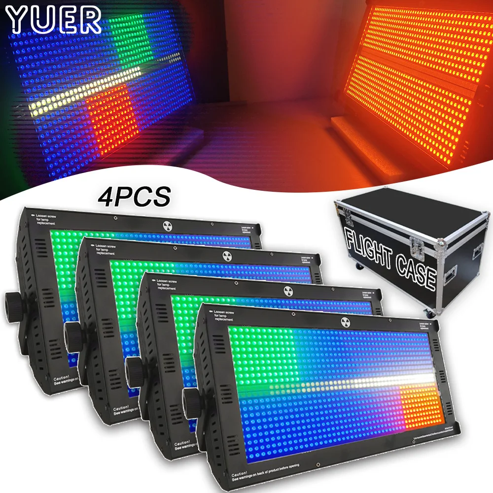4Pcs/Lot LED RGBW 8+8 Zone Martin Strobe Light DMX512 Horse Racing Wash ...