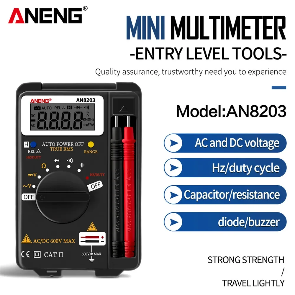 ANENG-AN8203-Mini-Digital-Multimeters-4000counts-True-Rms-Digital ...