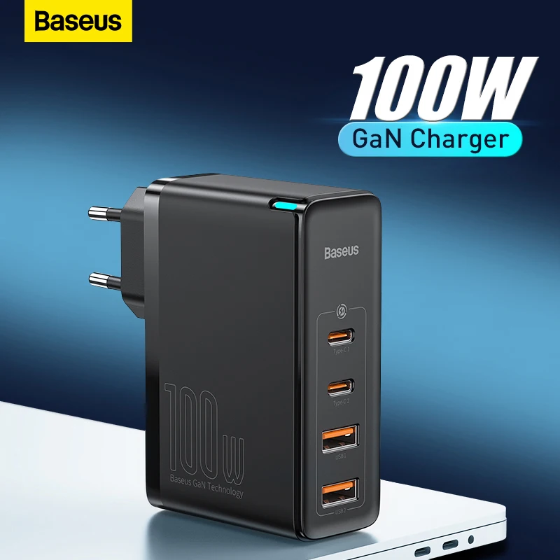 Baseus Gan Carregador 100w Usb Tipo C Pd Carregador Rápido Com Carga Rápida 4.0 3.0 Usb ...