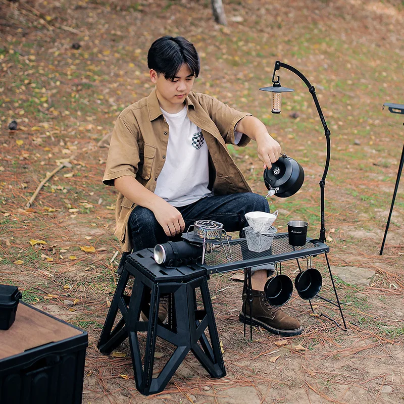 Outdoor-multi-function-adjustable-lamp-stand-Metal-long-arm-folding ...