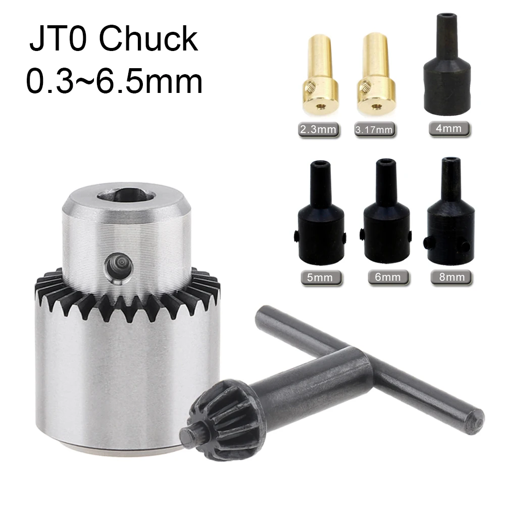 Drill Chuck 0.3-6.5mm JT0 Mini Drill Chuck Taper Mounted Micro Motor ...