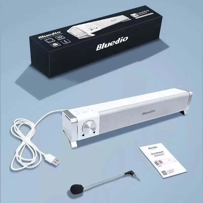 Bluedio-Barra de sonido Bluetooth con cable USB, altavoces para juegos ...