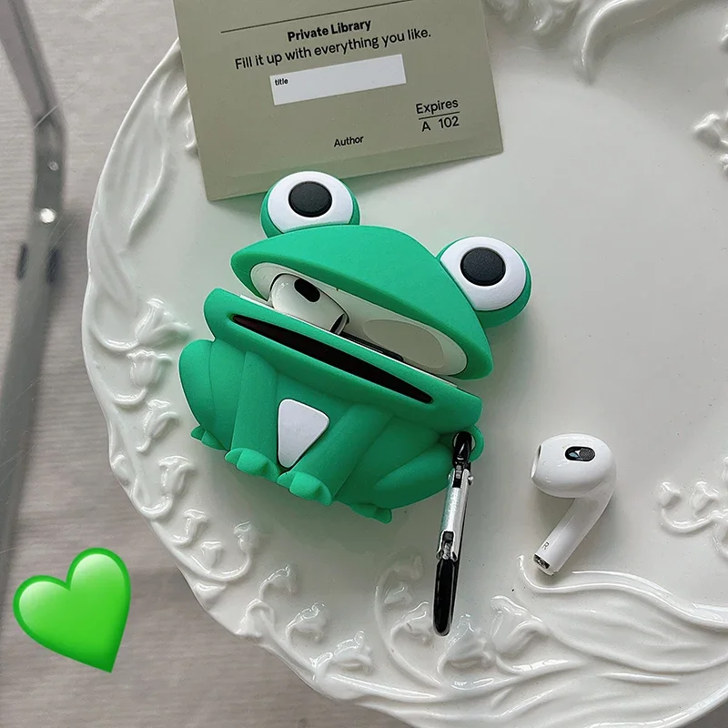 Frog-Cute-Lovely-Cartoon-Case-for-Apple-AirPods-2-3-Generation-Cover ...