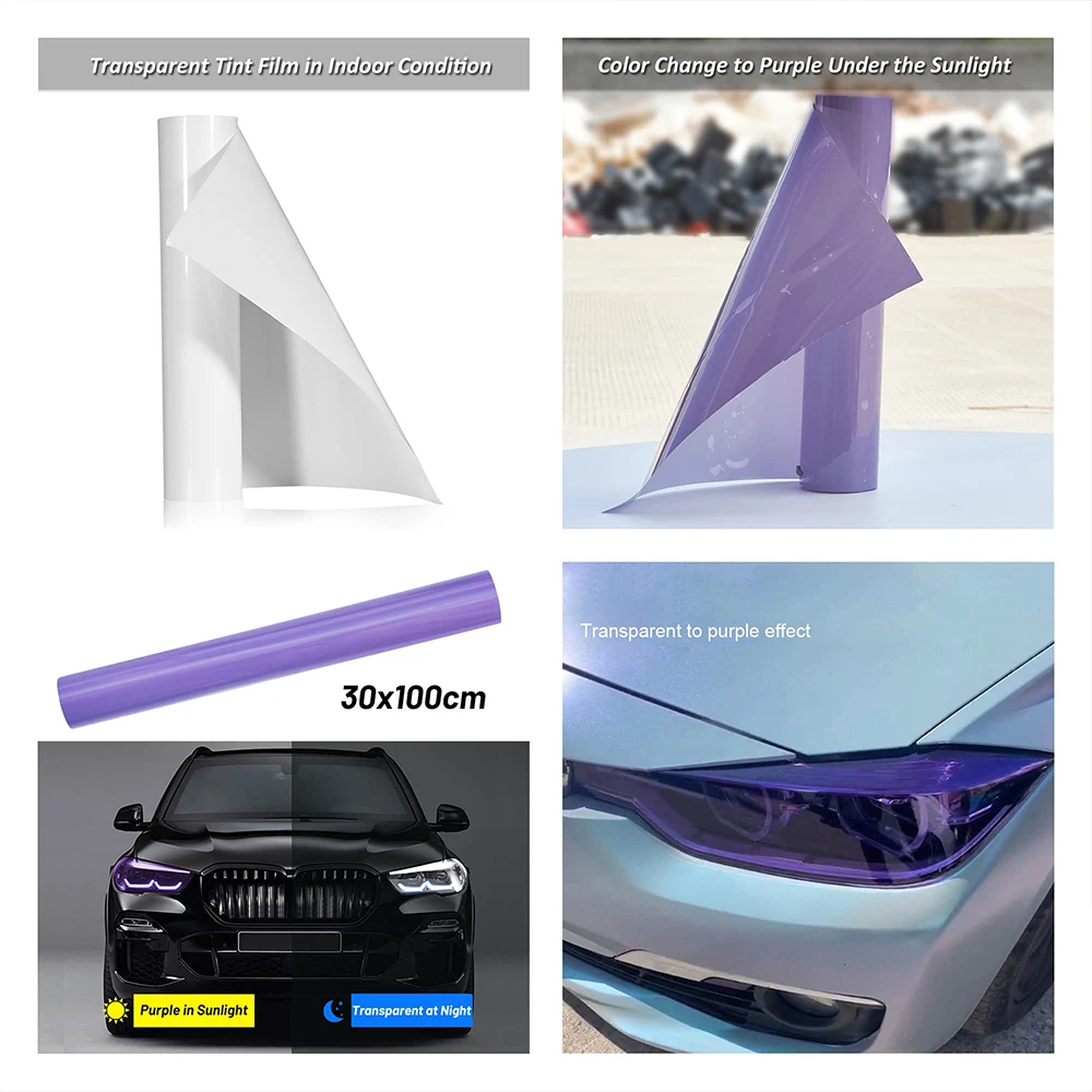Car-PPF-Paint-Photochromic-Film-UV-Color-Change-Headlight-Protection ...