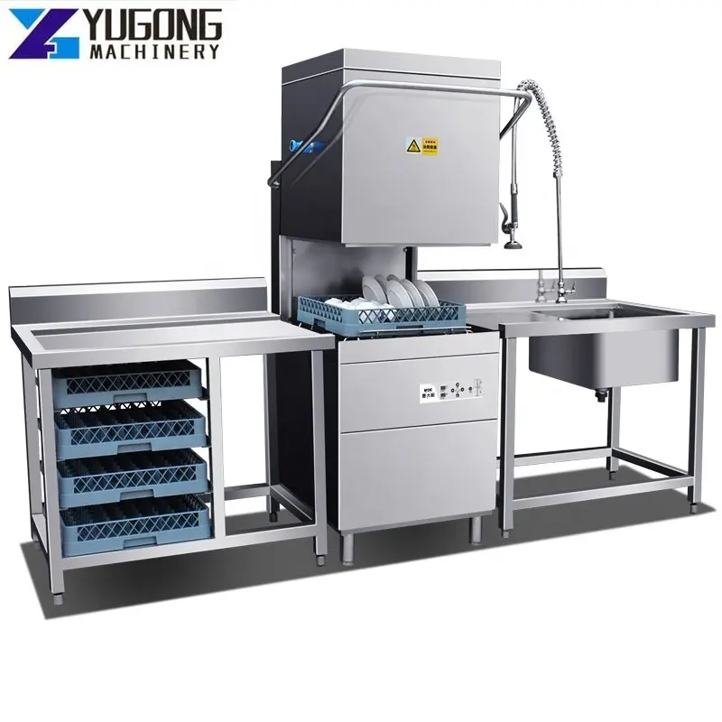 Lavaplatos automático inteligente de alta capacidad para Hotel comercial, lavaplatos de fácil ...