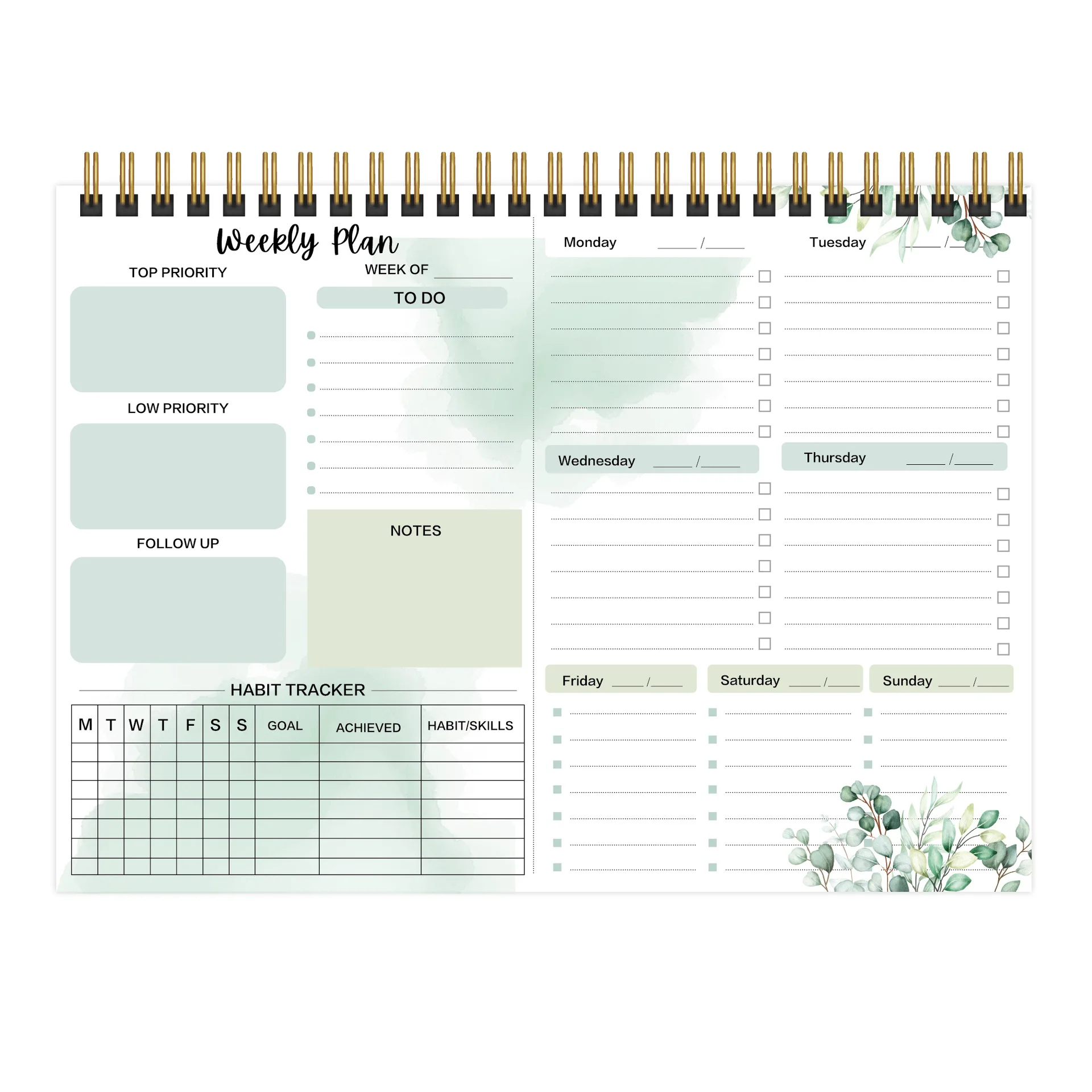 Weekly Planner Template A4