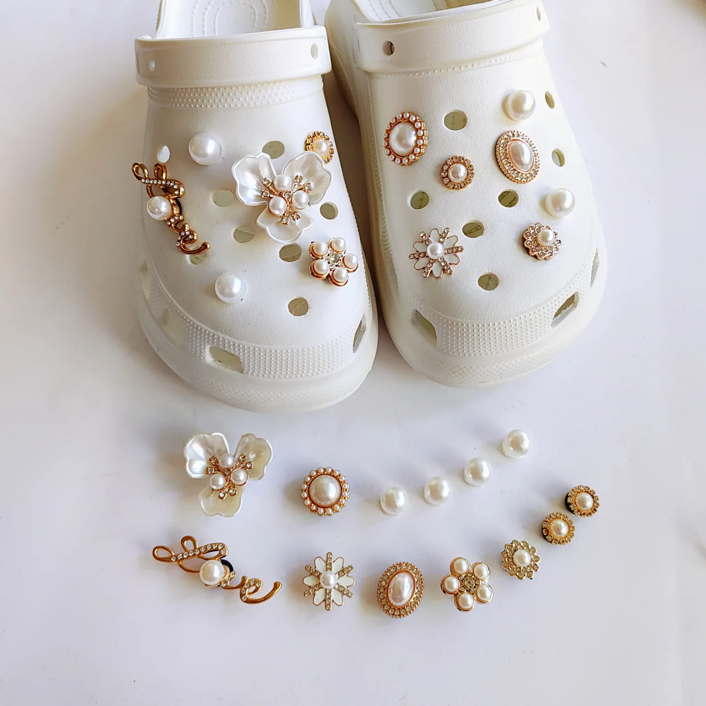 Jewelry Flower Shoes Crocs Accessories Set for Girls or Women Shoes ...