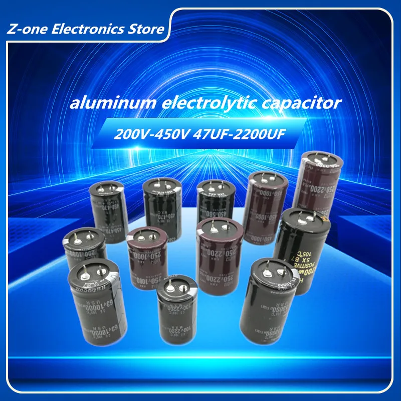 high quality Aluminum Electrolytic Capacitor 200V 250V 400V 450V 47UF 68 82 100UF 120UF 150 ...