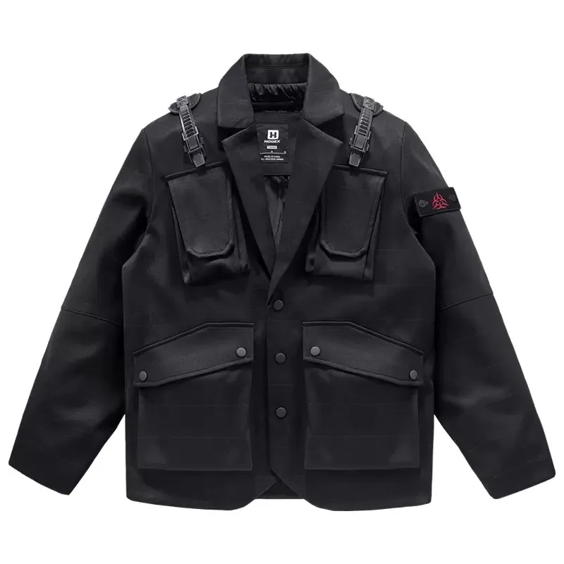 Men's Fashion Techwear Suit With Multi Pockets Hi Street Tactical Cargo ...