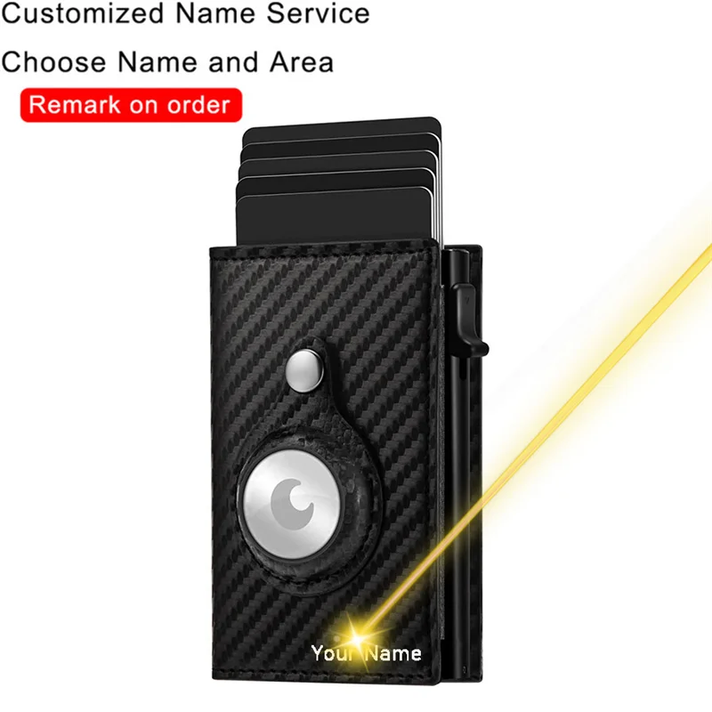 Tarjetero-con-nombre-personalizado-cartera-inteligente-de-cuero-genuino ...