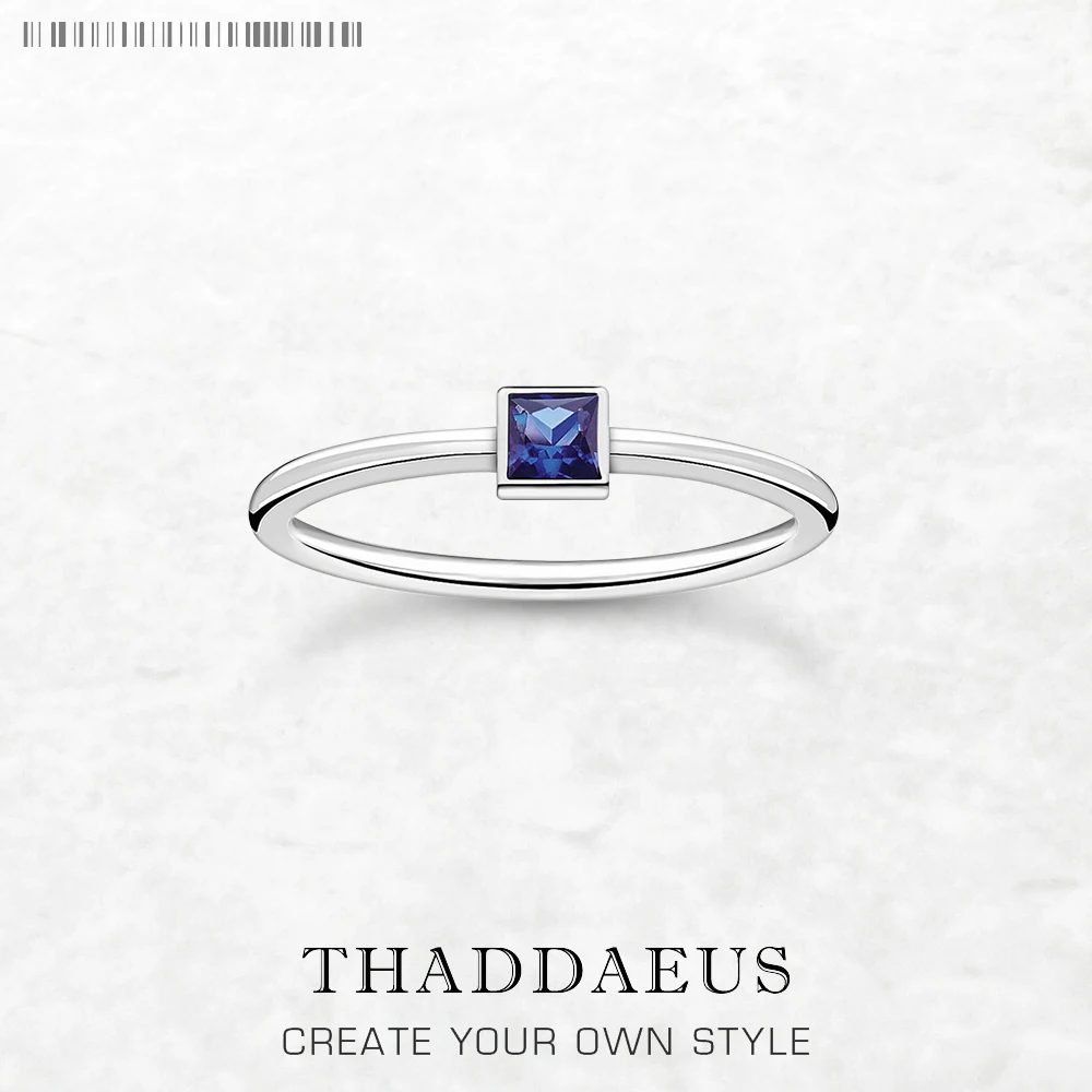 Blue-Stone-Square-Timeless-Ring-Europe-Style-Fine-Jewerly-For-Women ...