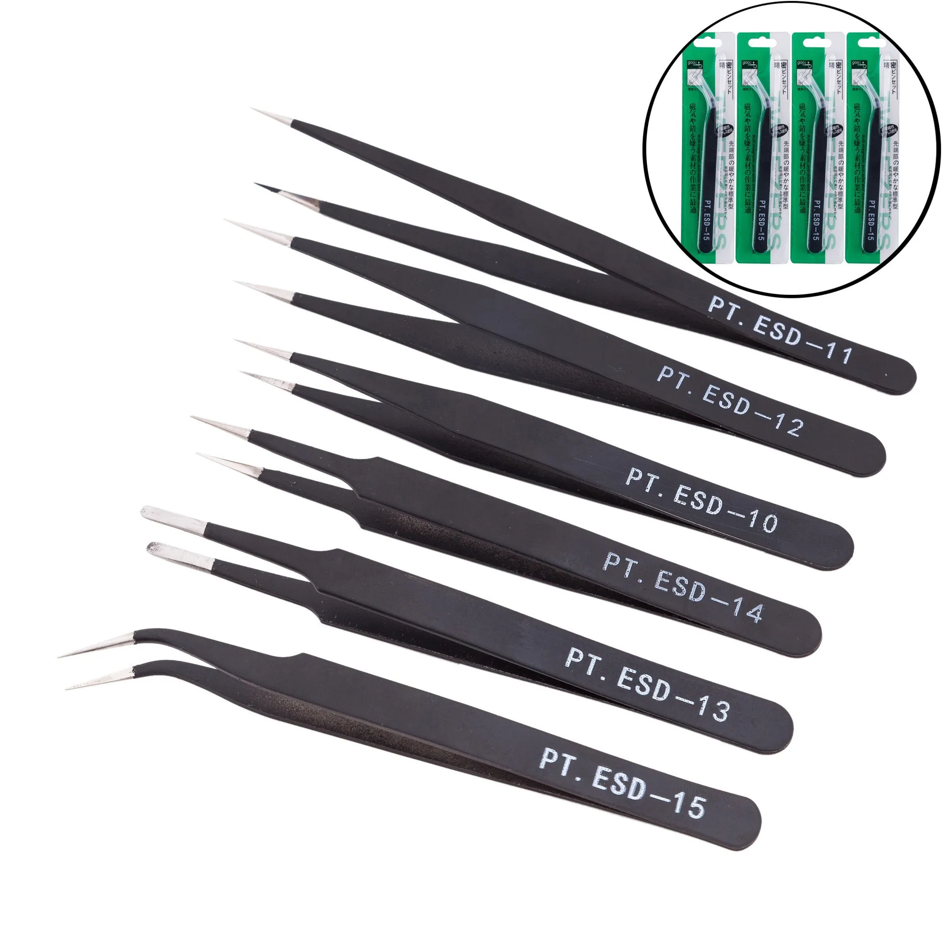 1pcs-Wholesale-Anti-static-Curved-Straight-Tip-Forceps-Precision ...