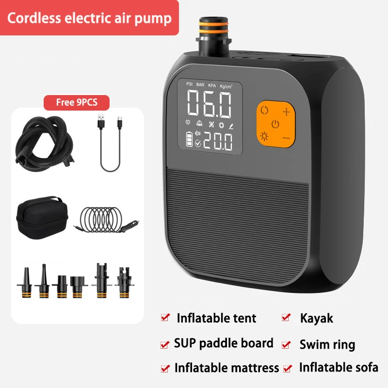 Wireless-Electric-Air-Pump-8000mAh-Touch-Screen-Air-Compressor-20PSI ...