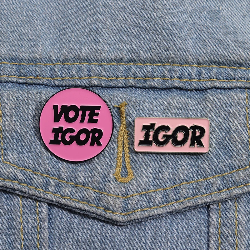 VOTE-IGOR-Enamel-Pins-Custom-Rock-Band-Brooches-Lapel-Badges-Creative ...