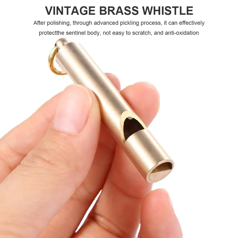 Outdoor-Survival-Whistle-Equipment-Fan-Supplies-Retro-Referee-Brass ...