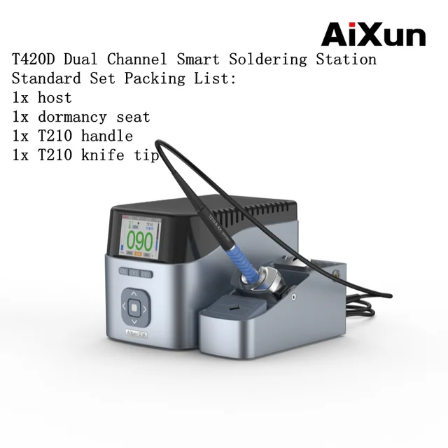 AIXUN T420D Soldering Station Intelligent Dual Channel Welding Station with T245 T210 T115 ...