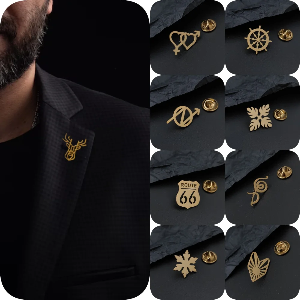 Rose-Classic-Crown-Broche-para-homens-gola-de-lapela-acess-rios-de ...