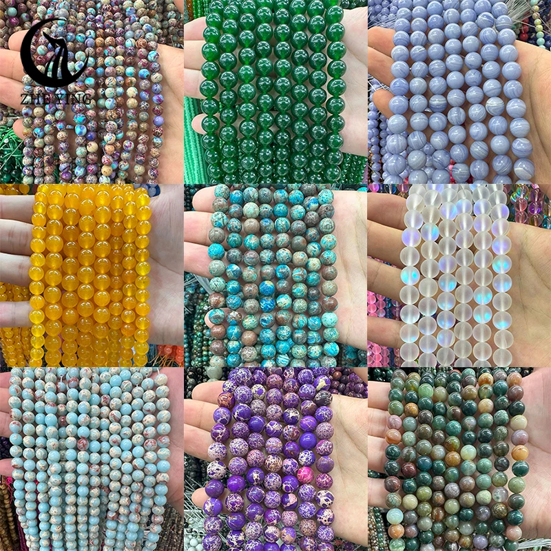 Cheap-Stone-Beads-Opal-Jade-Sodalite-Agate-Lava-Goldsand-Stone-Beads ...