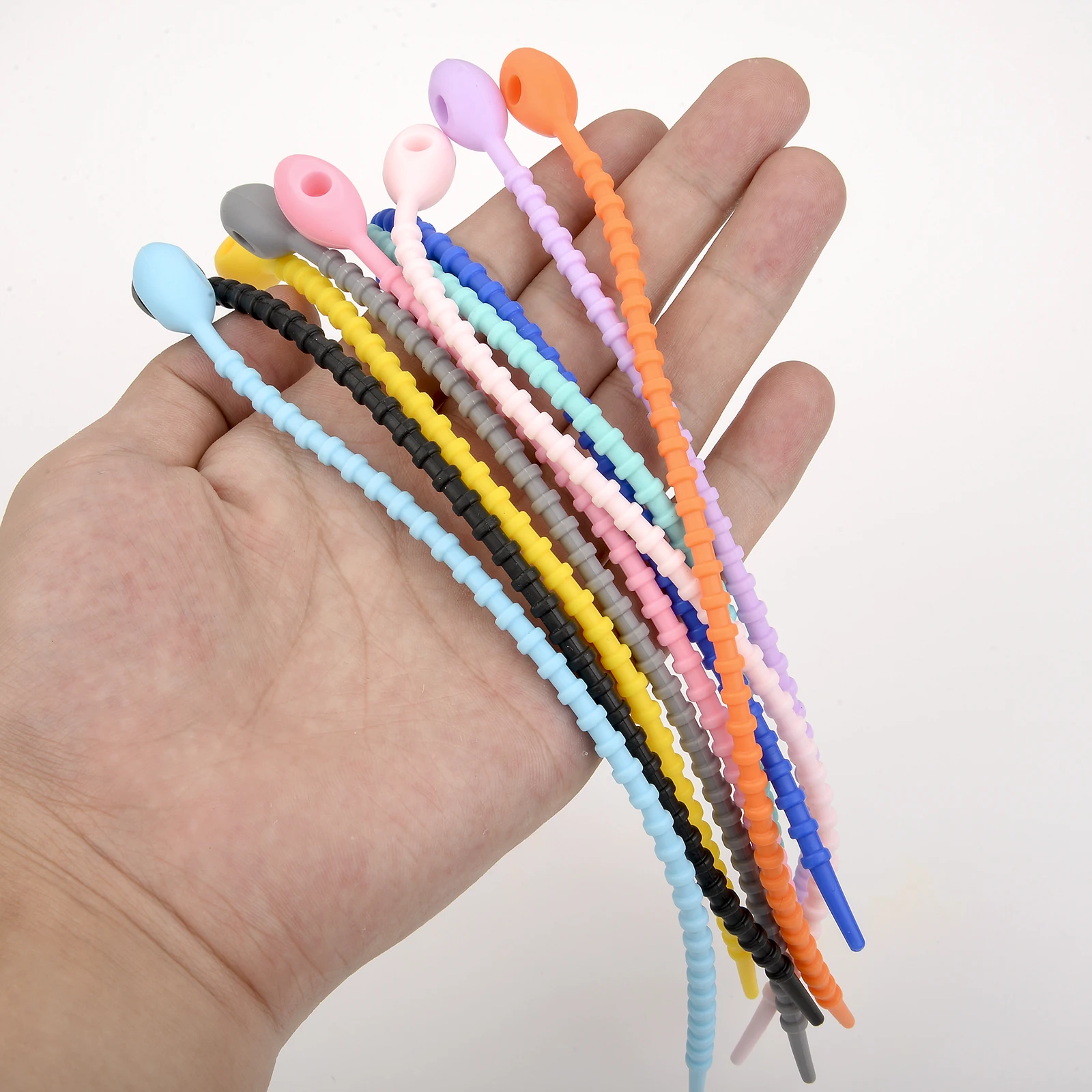 5Pcs-Silicone-Tie-Reusable-Bag-Ties-Twist-Wire-Fasten-Cable-Zip-Tie ...