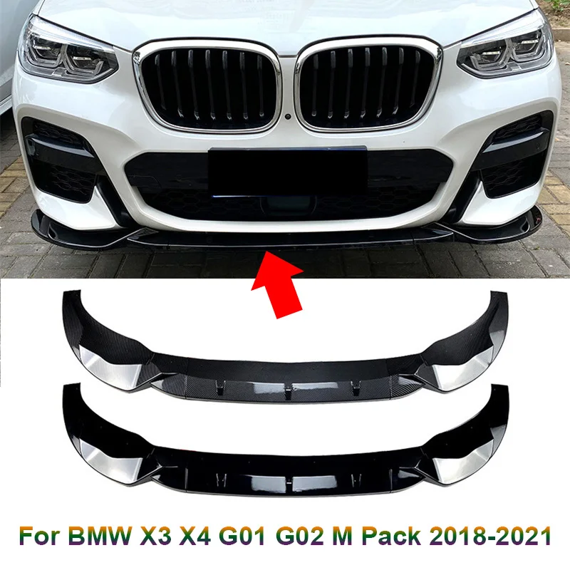 Glossy Car Front lower Chin Bumper Splitter Lip Under Spoiler Diffuser ...